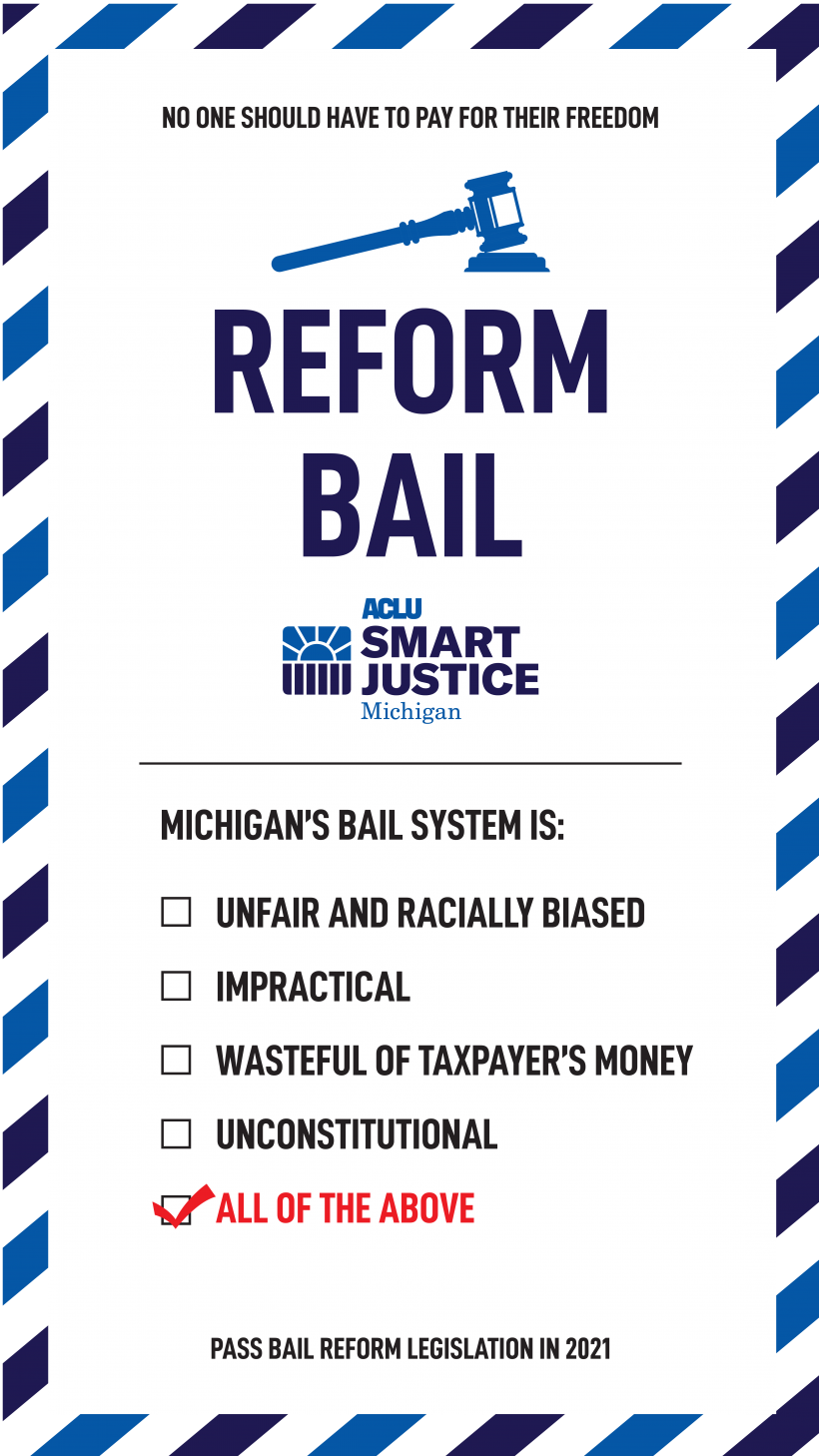 Aclu Of Michigan Launches 2021 Smart Justice Bail Reform Campaign